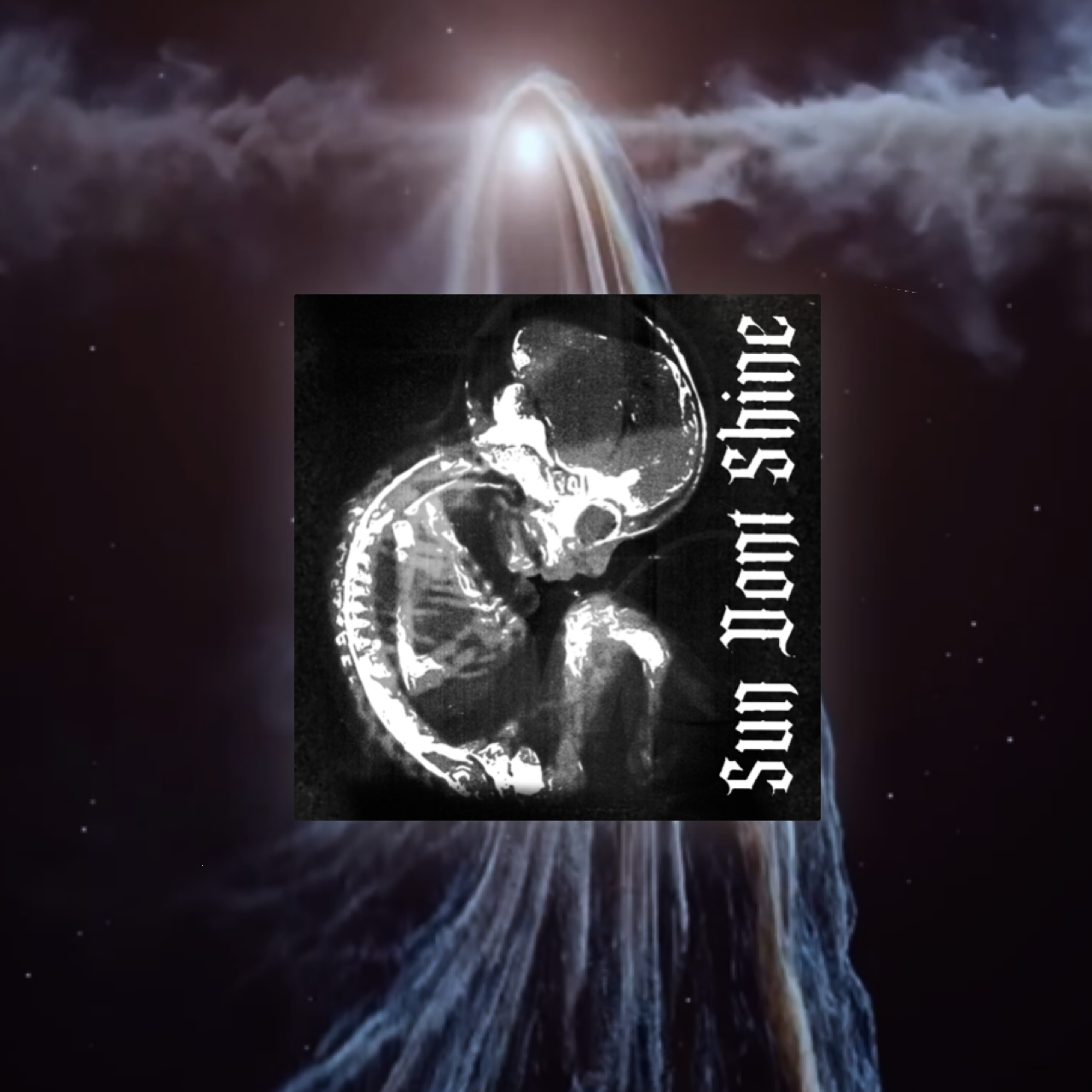 SUN DONT SHINE - Baby Square Sticker – Corpse Paint Records Store